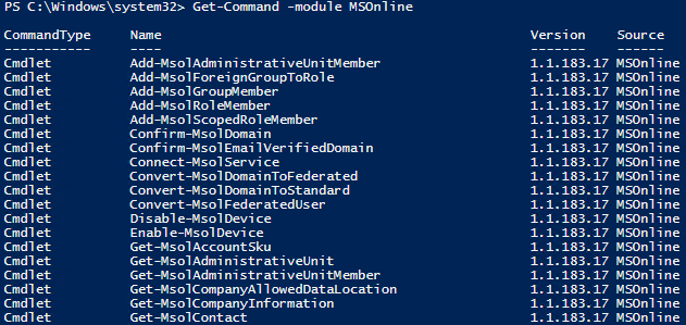 Microsoft 365 Admin Center Powershell Commands