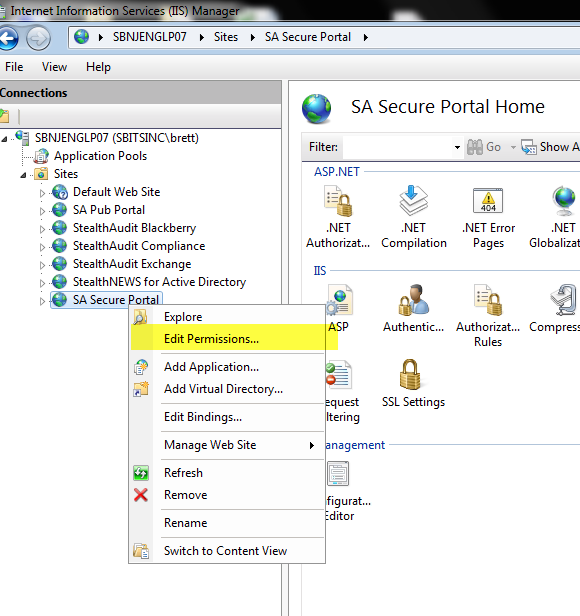 How To Secure IIS Site Add Enable Windows Authentication